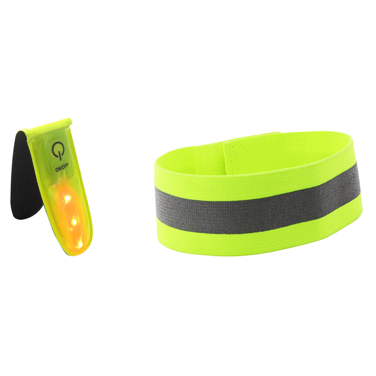 Reflecterende armband en LED klem